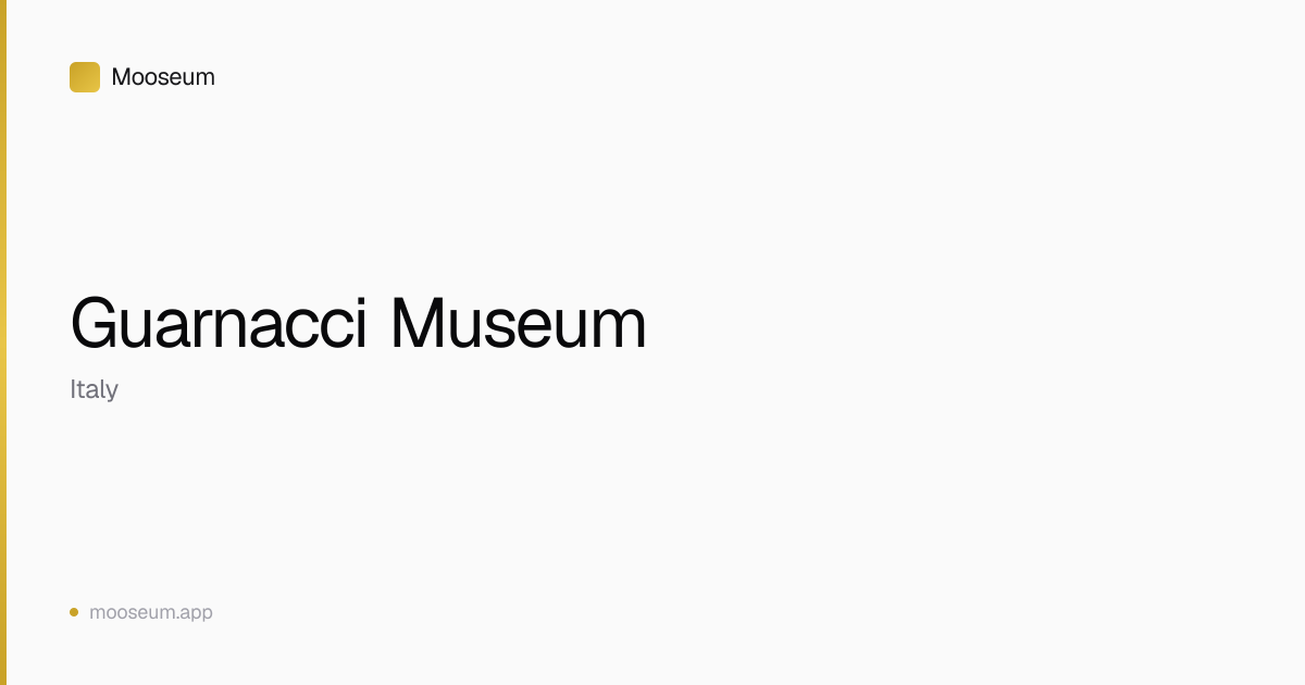 Guarnacci Museum | Mooseum
